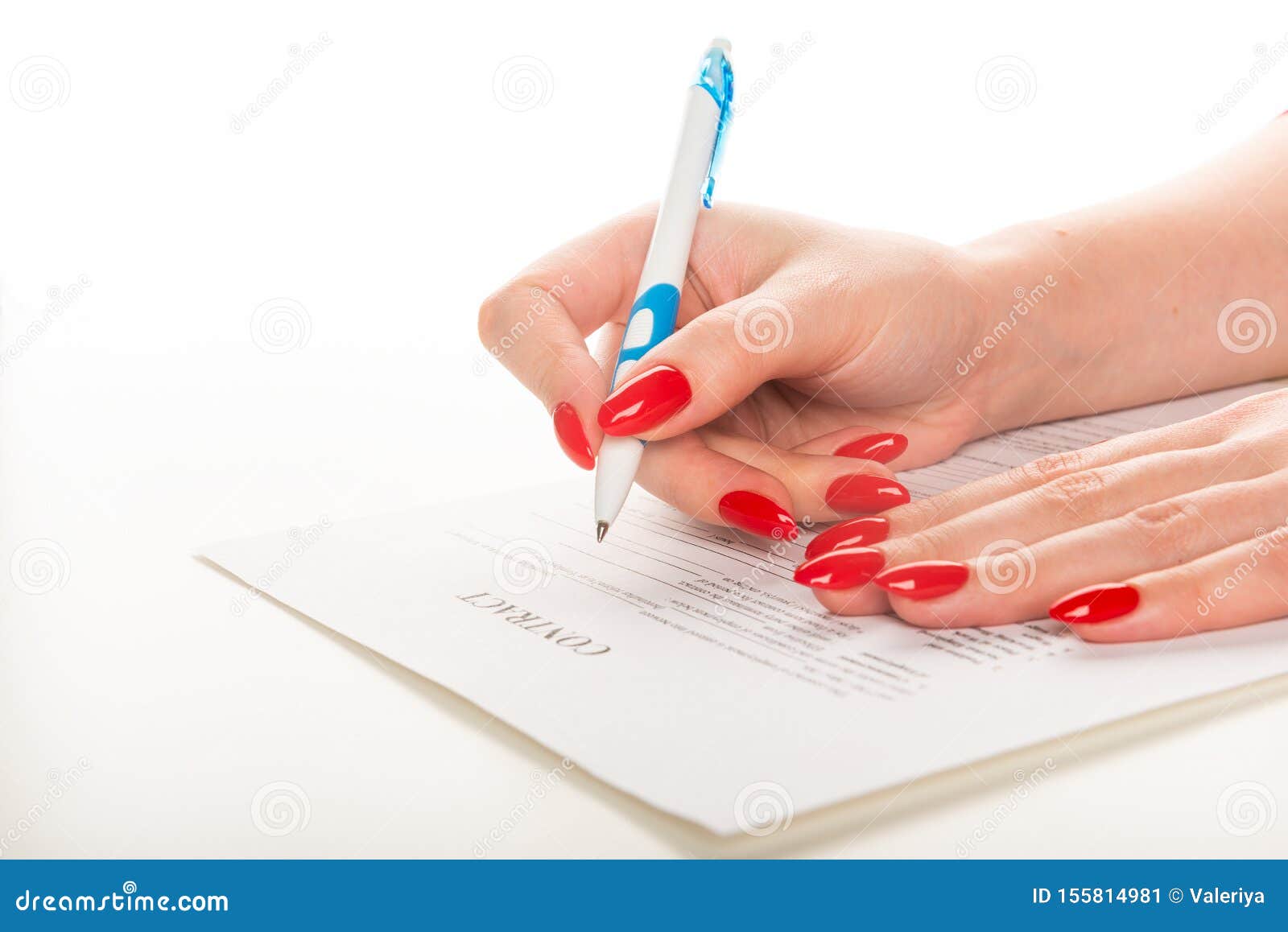 Hands with Pen Signing Document Stock Image - Image of people, contract ...