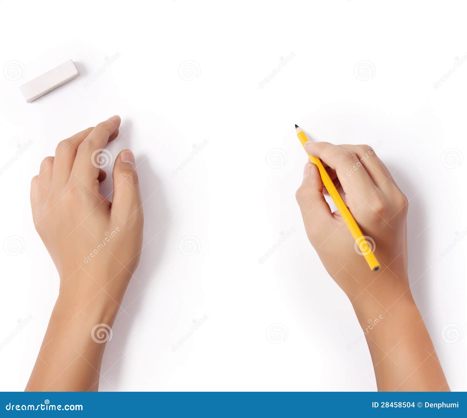 Hands with pencil stock photo. Image of calligraphy, holding - 28458504