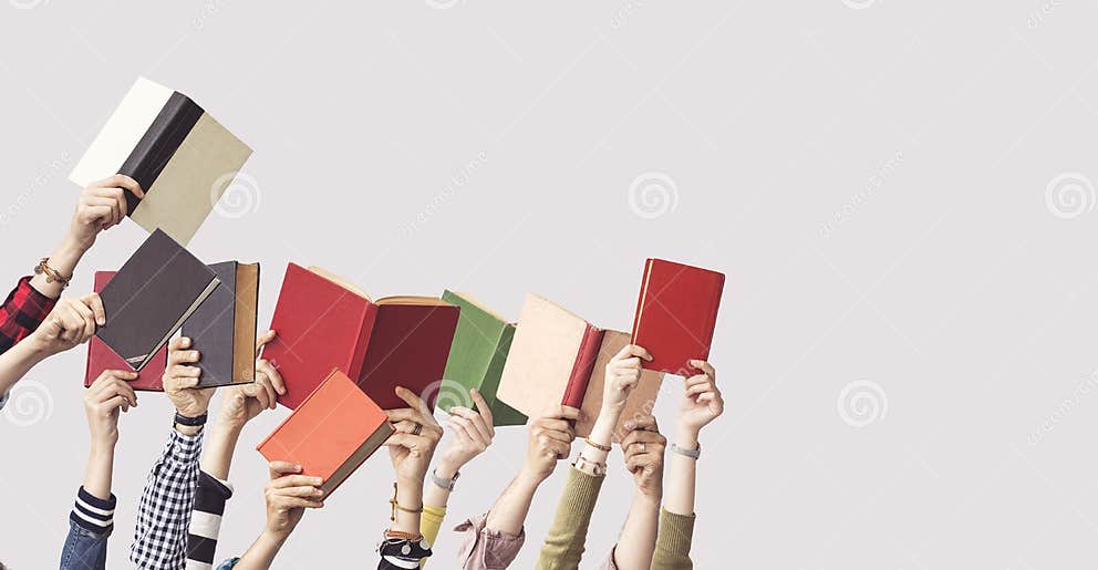 The Hands of People Hold Books Stock Photo - Image of studying, study ...