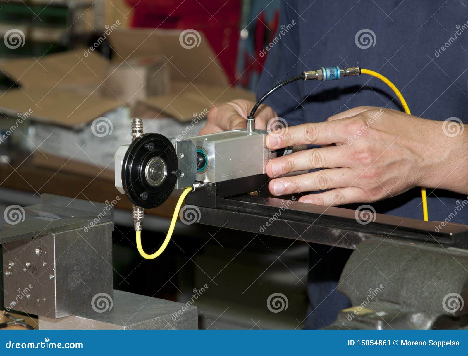 Hands Performing a Machining Precision Stock Image - Image of closeup ...