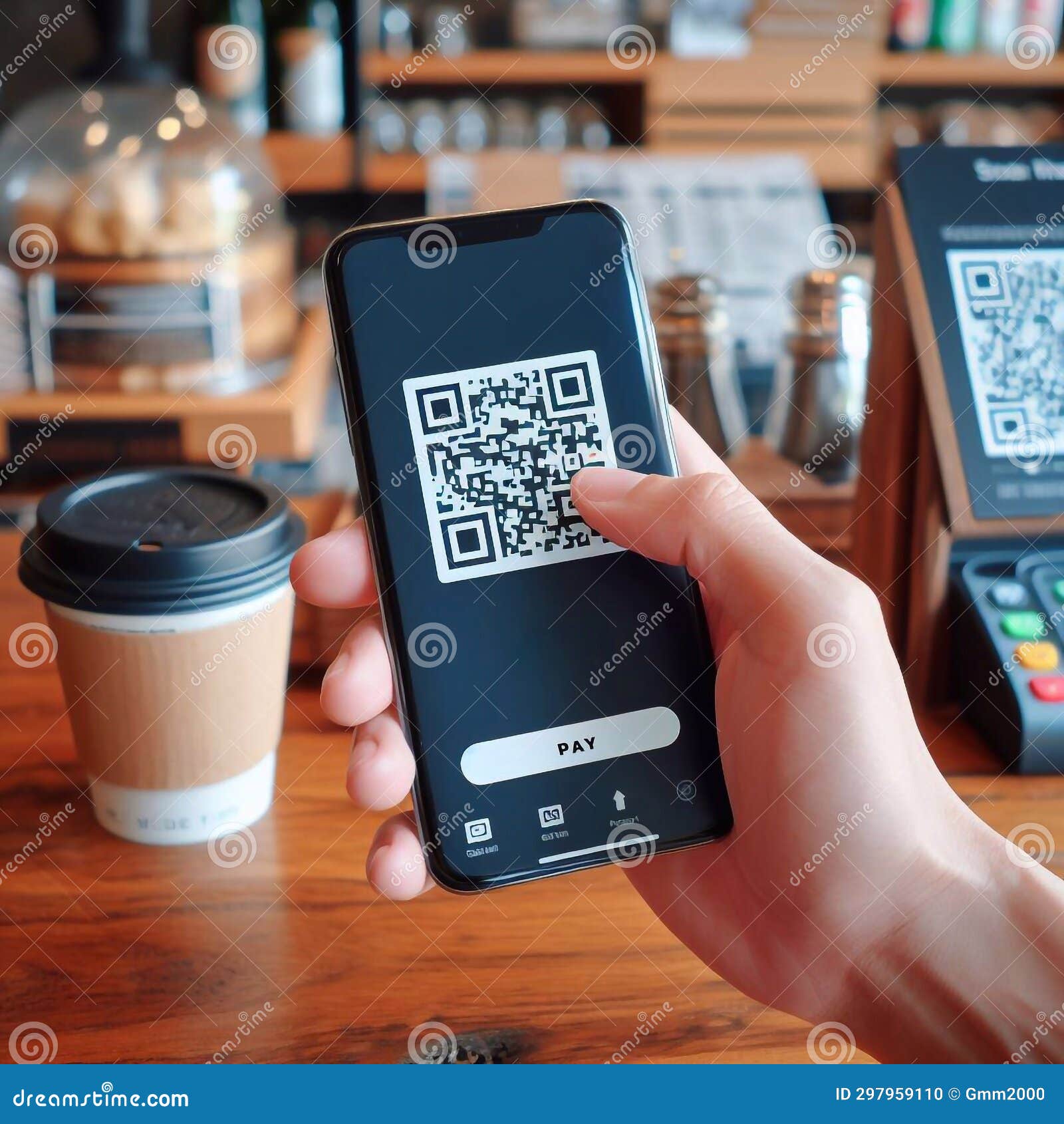 Hands and Phone Close-up, Scanning QR Code on Mobile Phone, Paying in ...