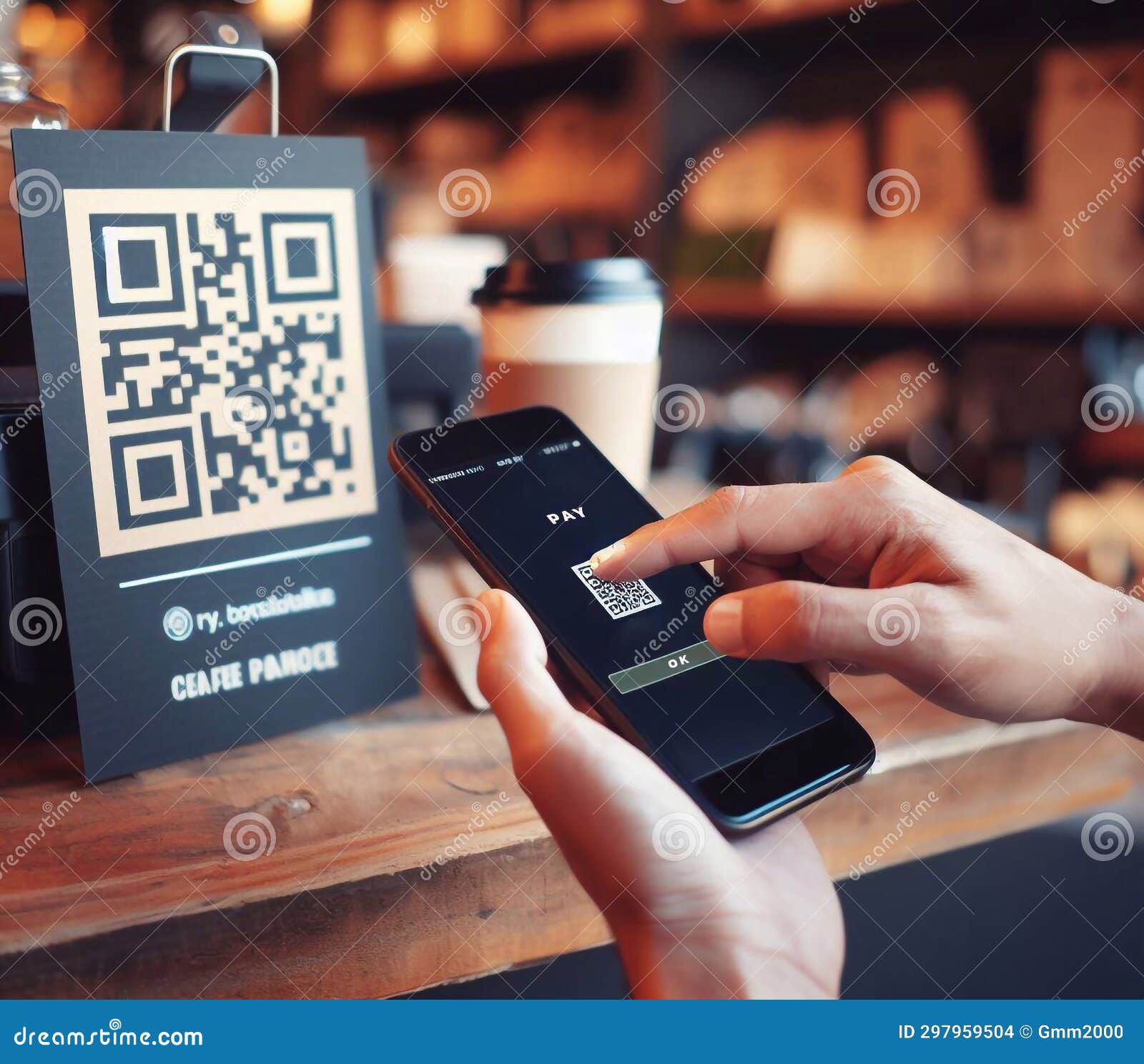 Hands and Phone Close-up, Scanning QR Code on Mobile Phone, Paying in ...