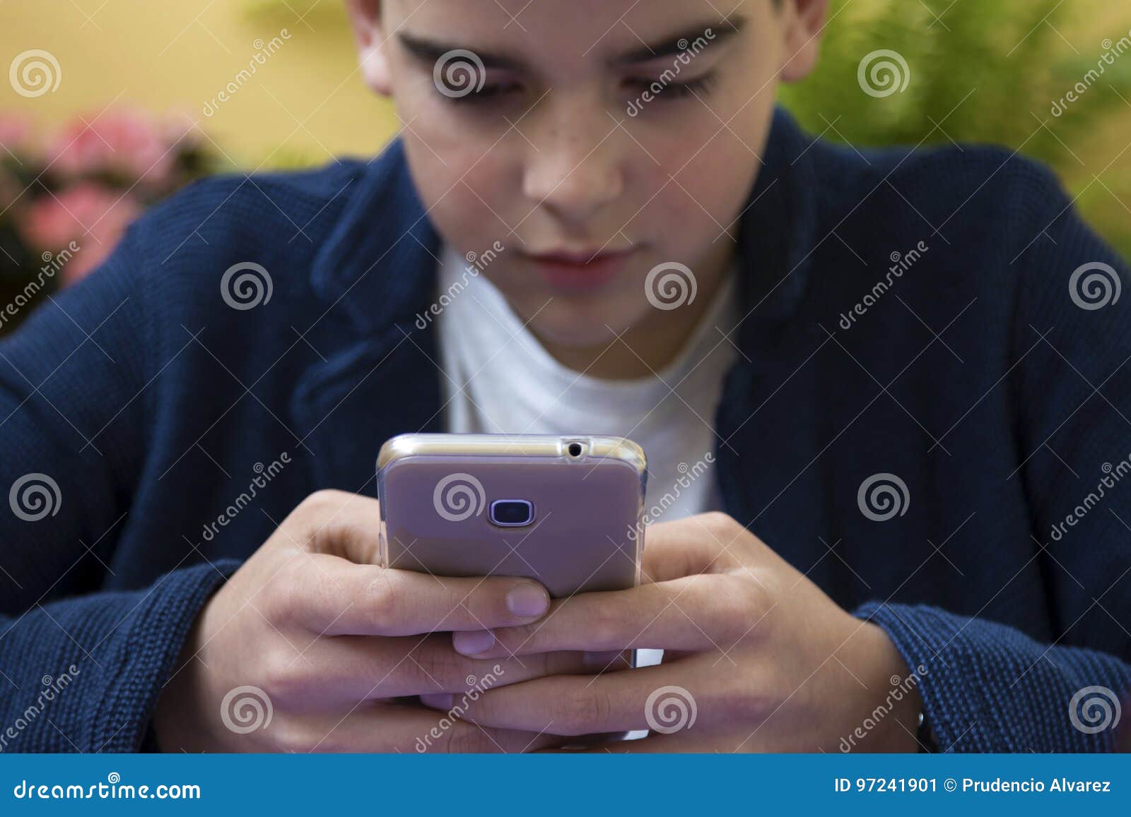 Hands with phone mobile stock image. Image of young, children - 97241901