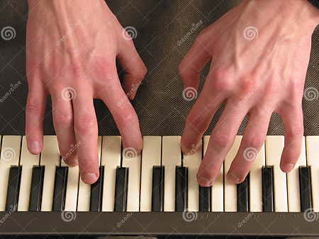 Hands on piano stock image. Image of hand, musical, notes - 2007871