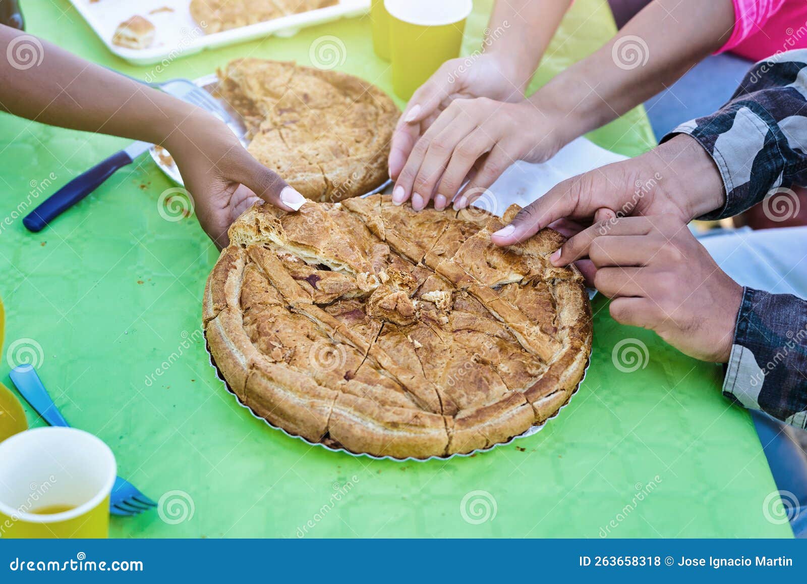 Galician Tuna Pie With Onion, Pepper And Tomato Stock Photography ...