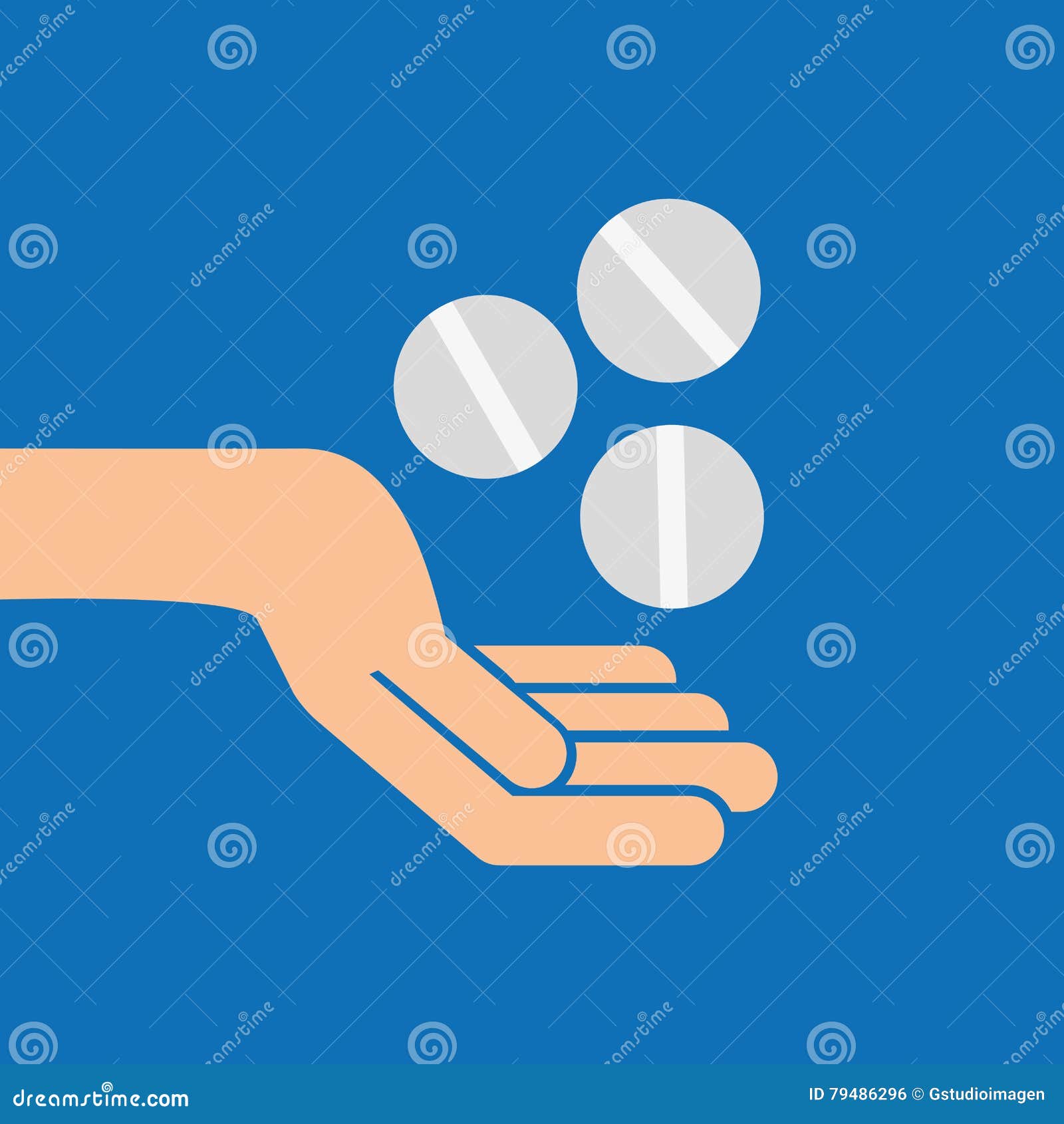 Hands Pill Medicine Care Icon Stock Illustration - Illustration of ...