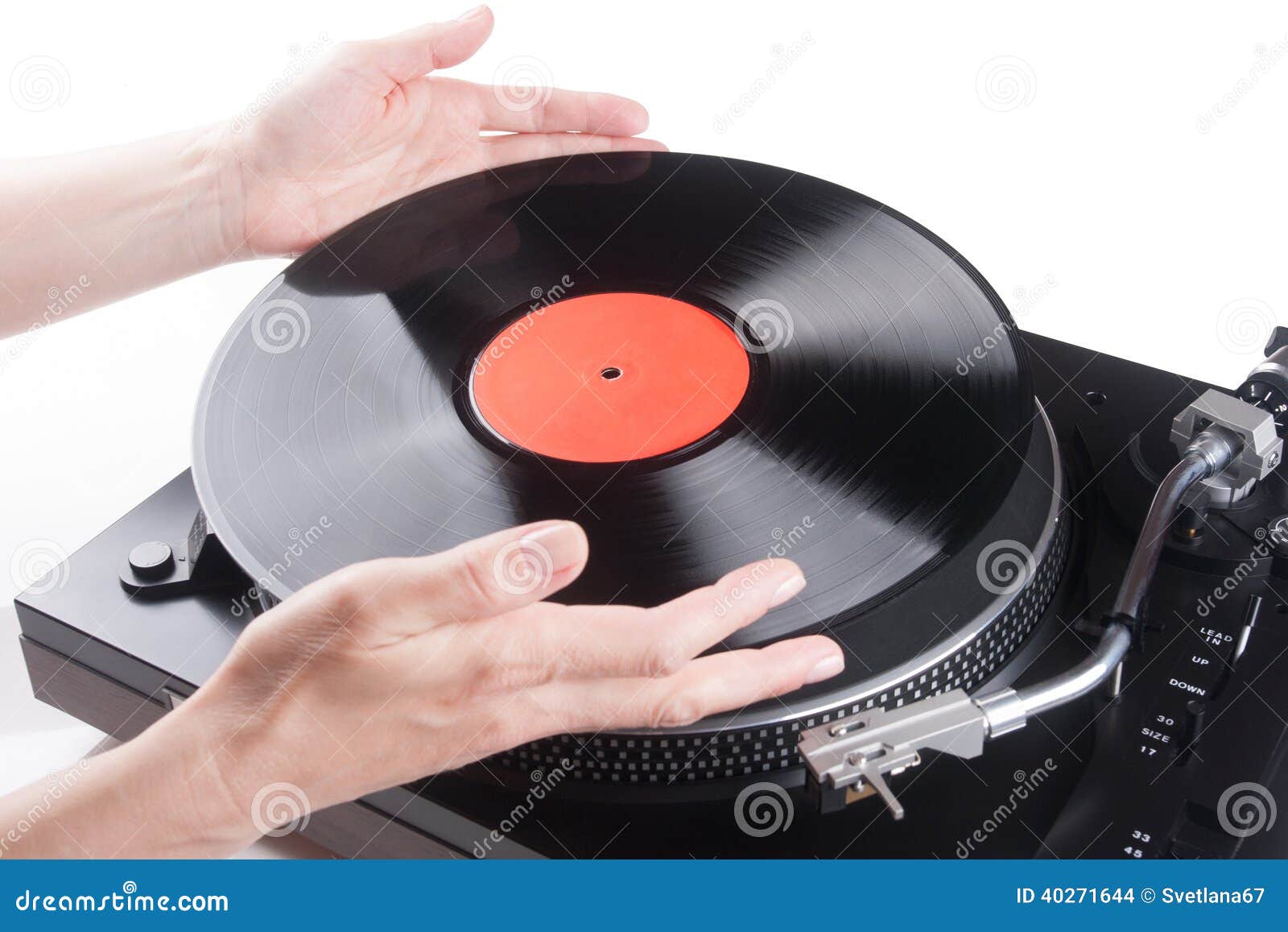 Hands Placing LP on Turntable Stock Photo - Image of music, sound: 40271644