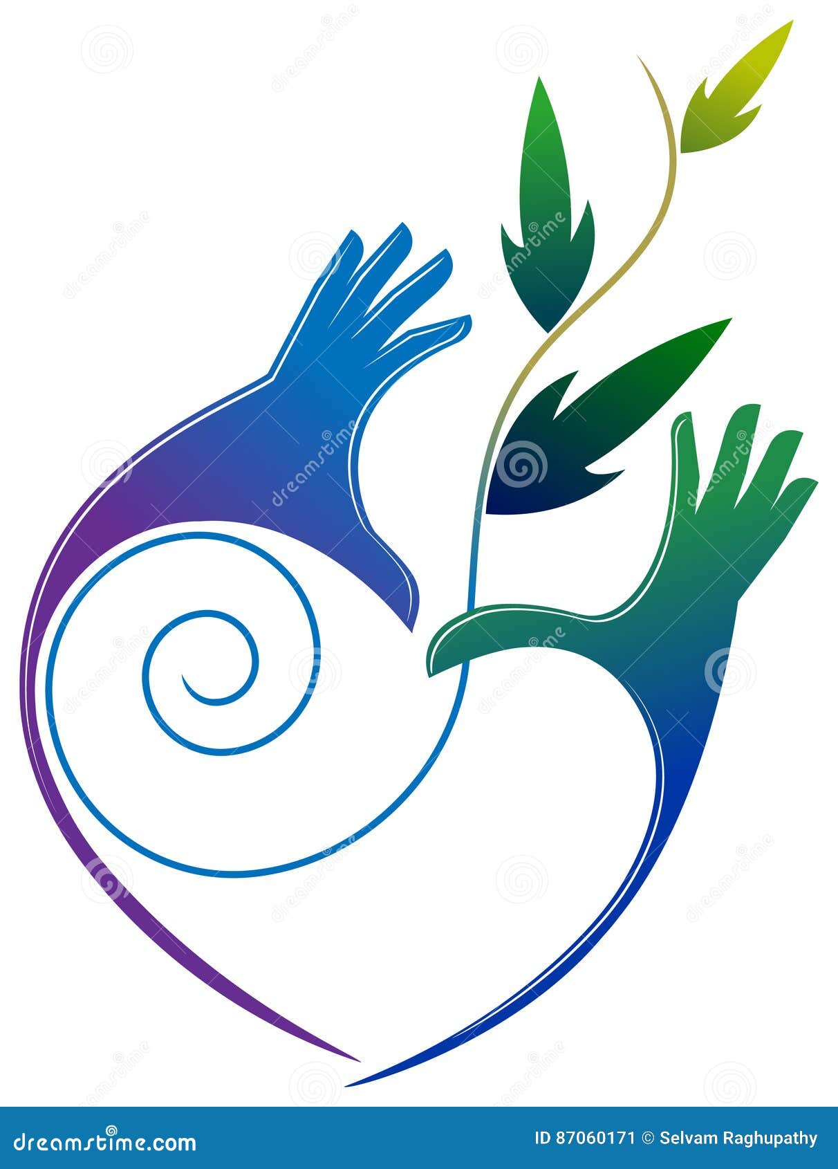 Hands with plant stock vector. Illustration of botanic - 87060171