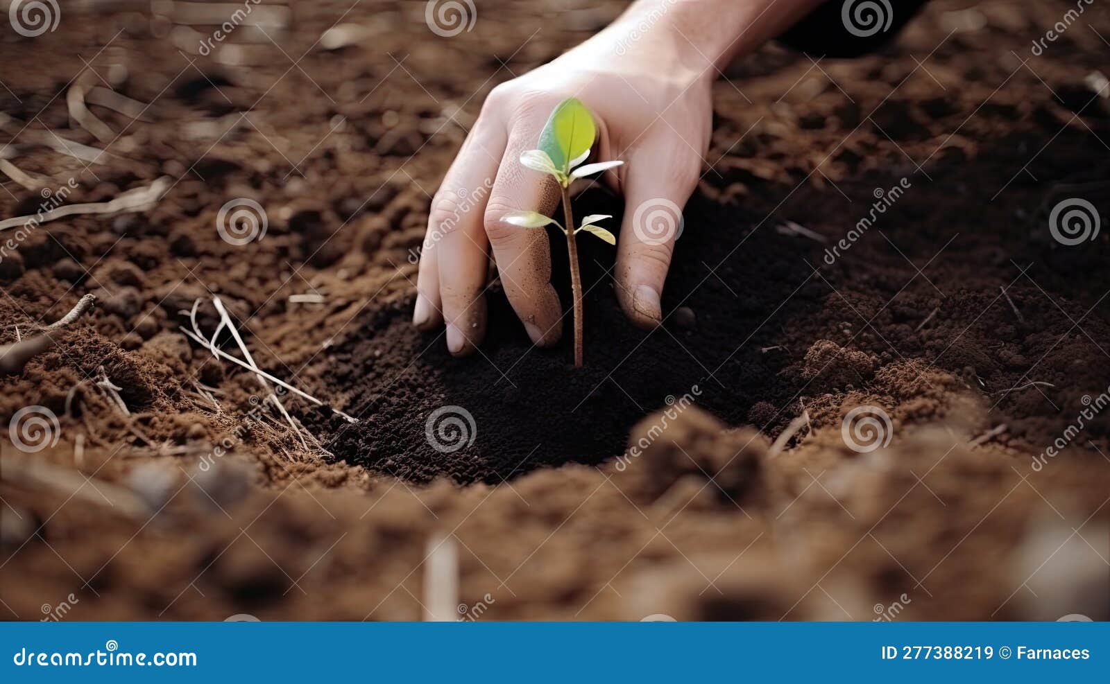 Hands planting tree stock illustration. Illustration of nature - 277388219