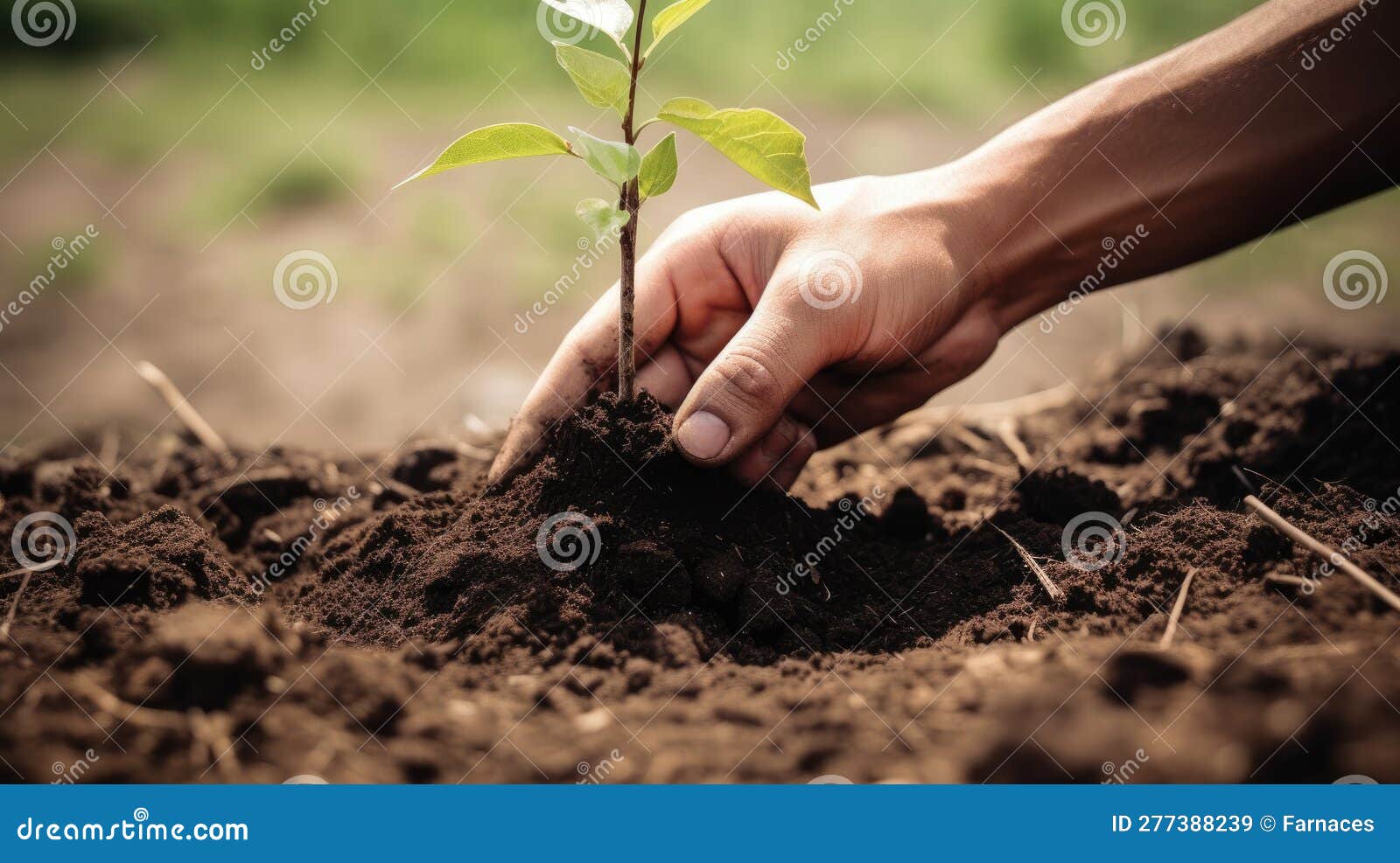 Hands planting tree stock illustration. Illustration of conservation ...