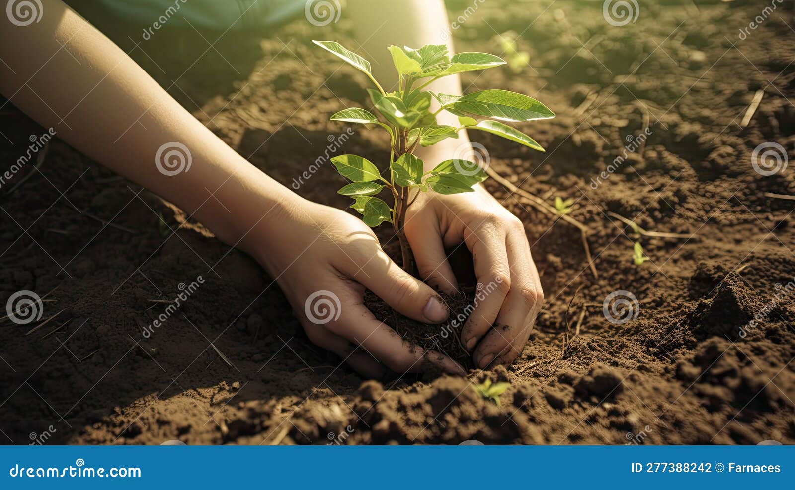 Hands planting tree stock illustration. Illustration of growth - 277388242