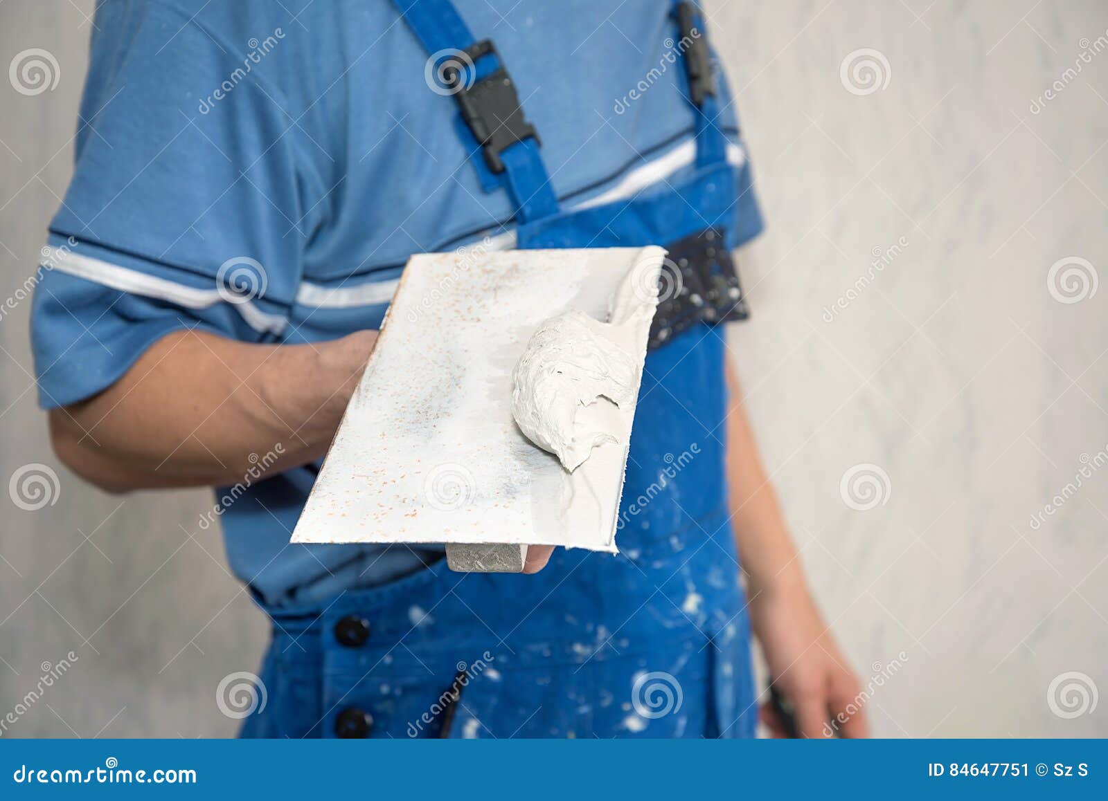 Hands plasterer at work stock image. Image of hand, occupation - 84647751