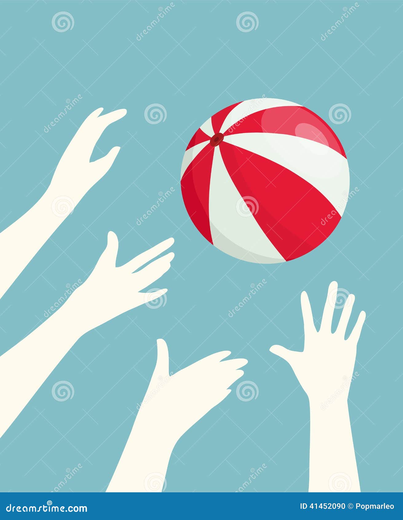 Hands Playing Ball stock vector. Illustration of drawing - 41452090