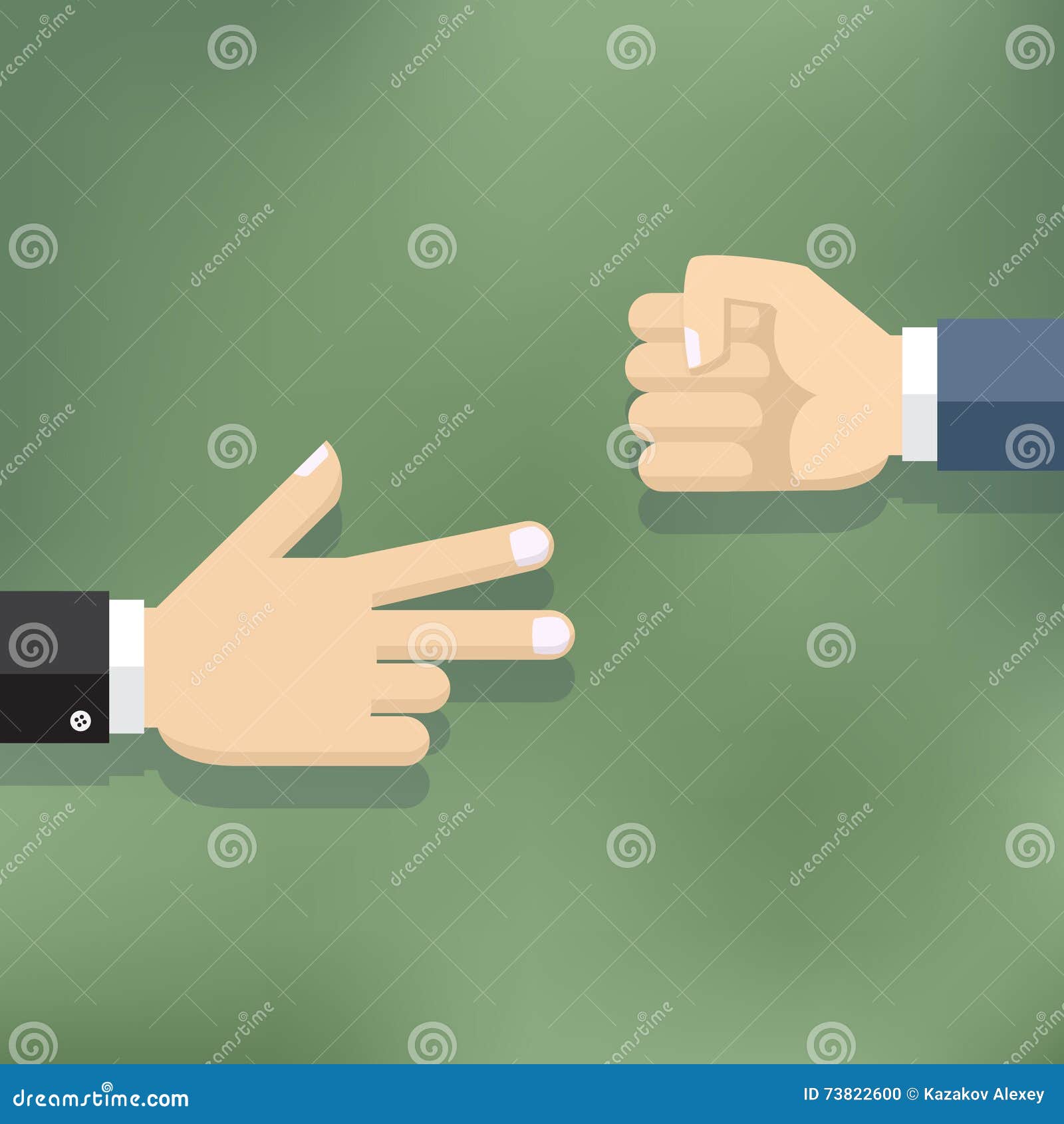 Rock, Scissors, Paper Hand Vector Icon Set. Scissors Paper Rock Game ...