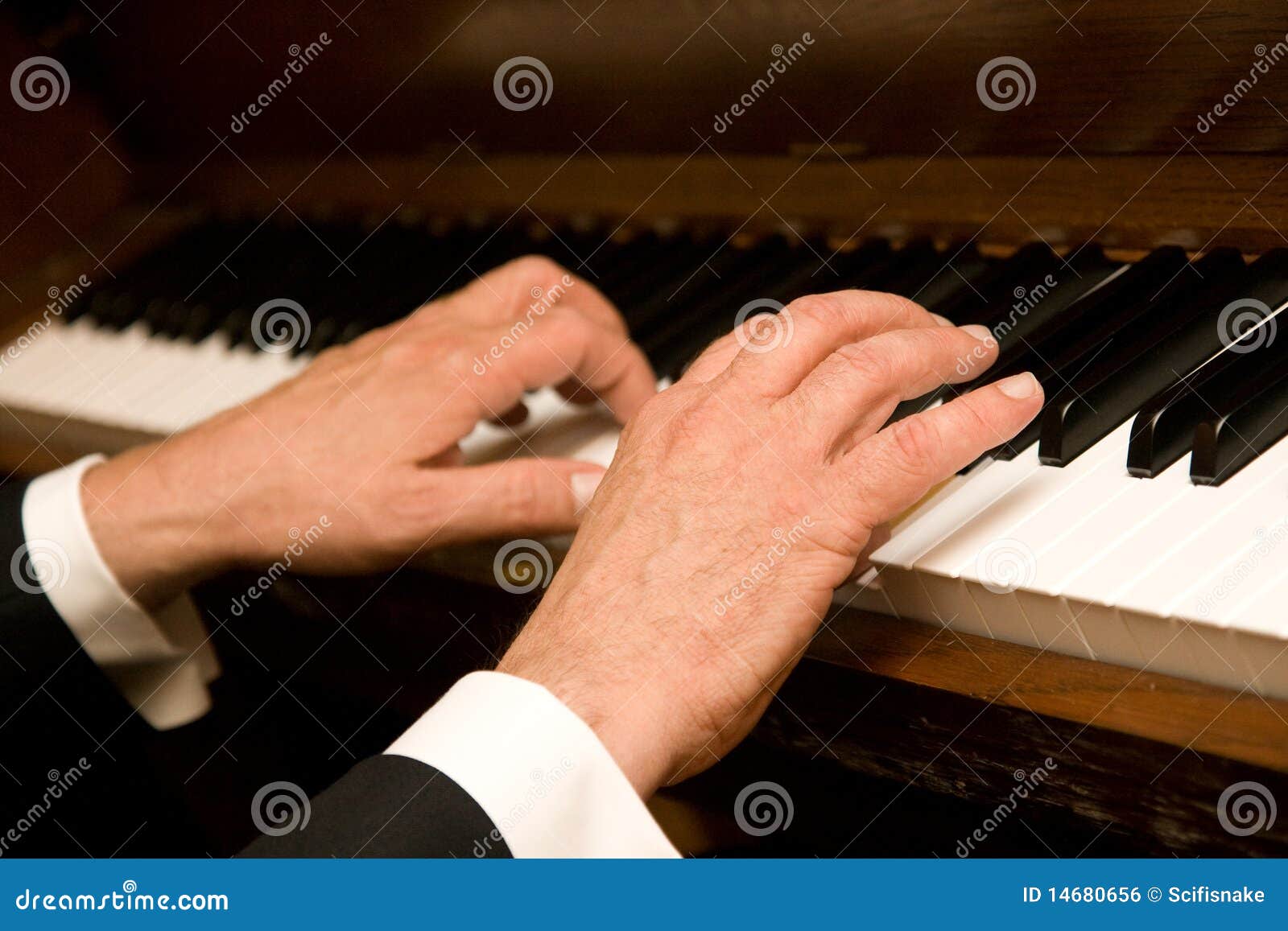 Hands playing piano stock photo. Image of piano, upright - 14680656