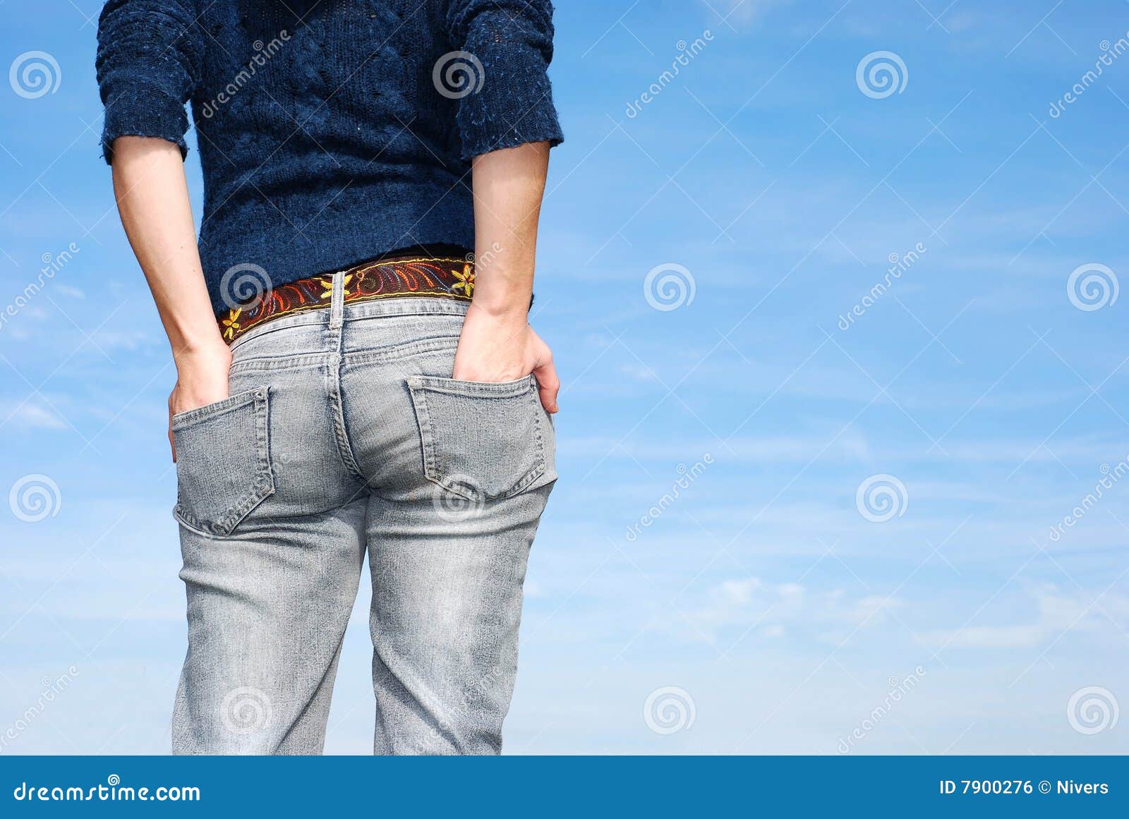 Hands in pocket stock photo. Image of style, white, woman - 7900276