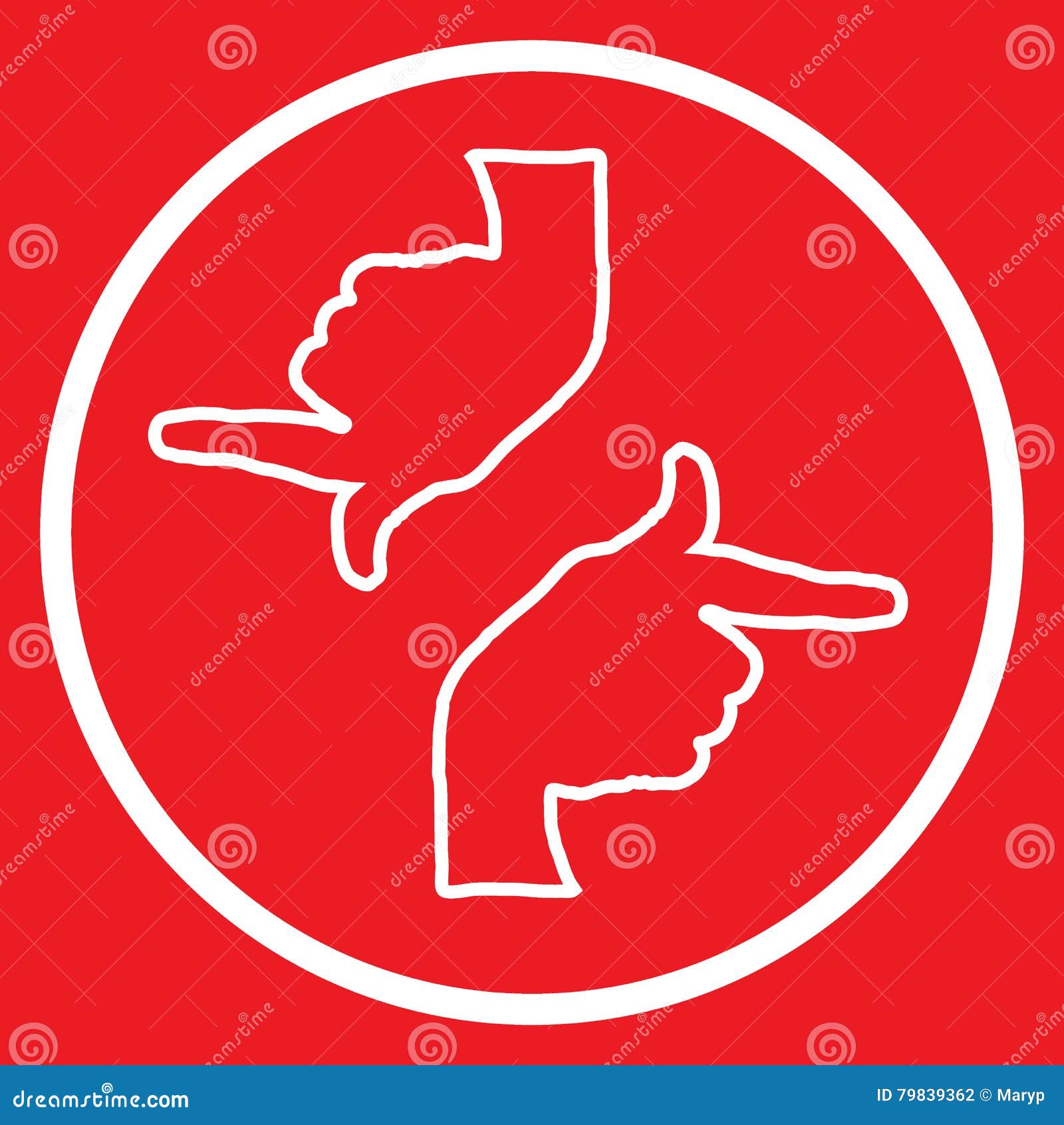 The Hands Point Left and Right Stock Vector - Illustration of right ...