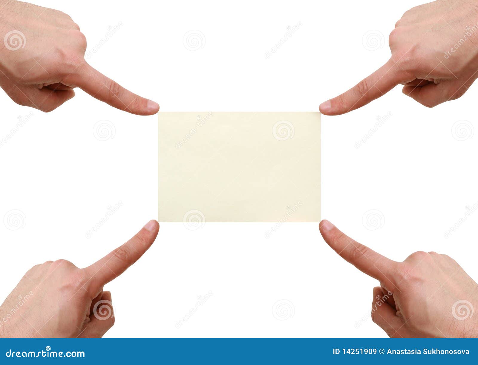 Hands Point To the Business Card Stock Image - Image of blank, manager ...