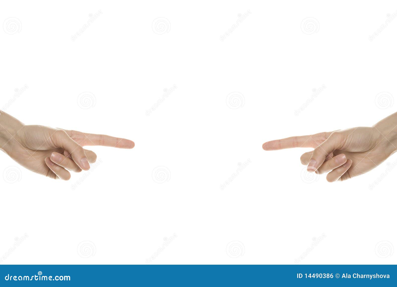 The Hands Point To the Center Stock Photo - Image of pinpointing ...