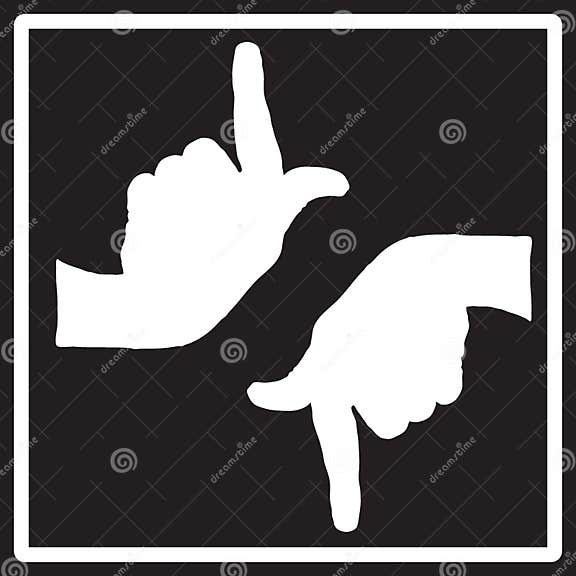 The Hands Point Up and Down Stock Vector - Illustration of ...