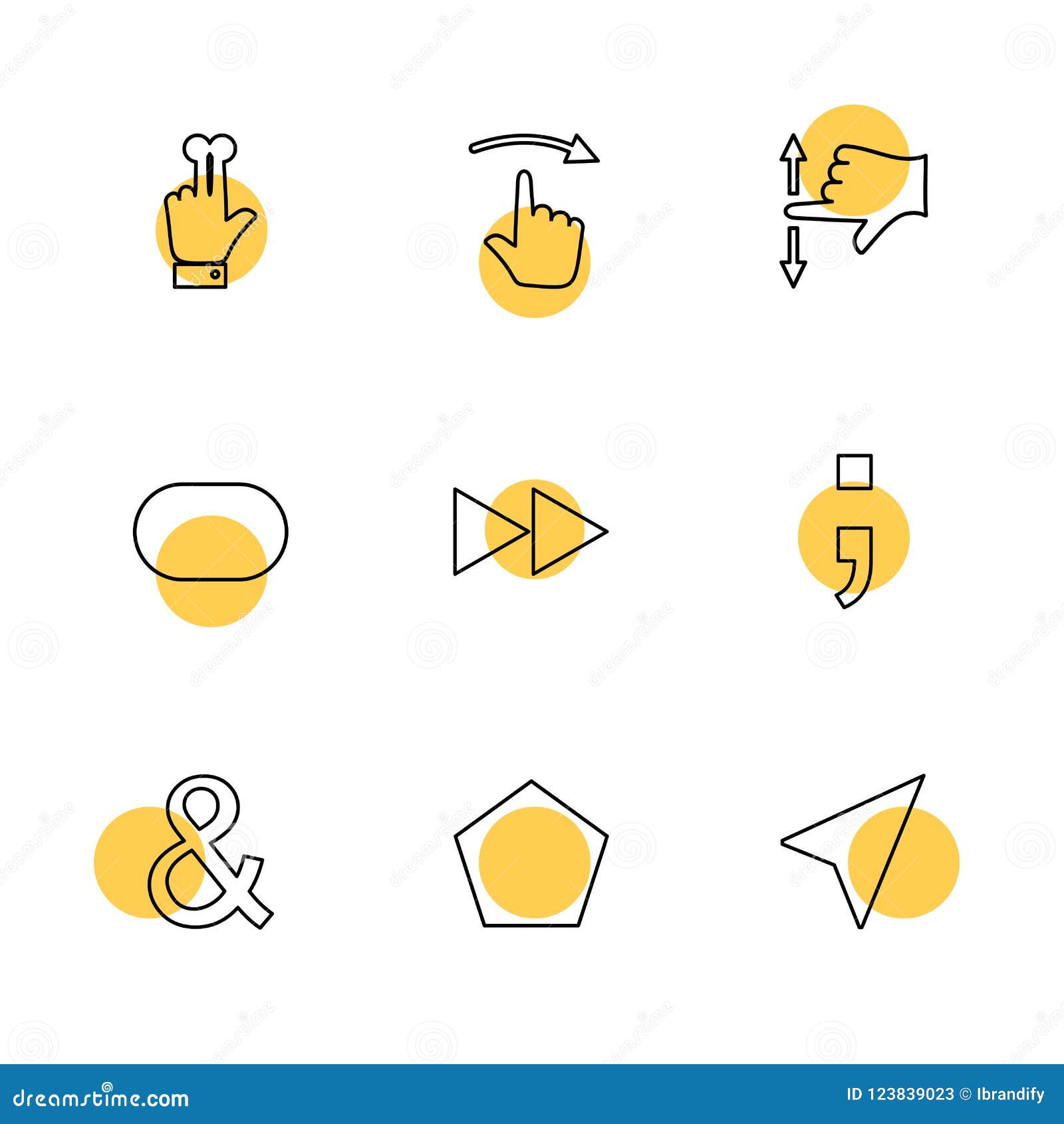 Hands , Pointer , Arrows , Directions , Eps Icons Set Vector Stock ...