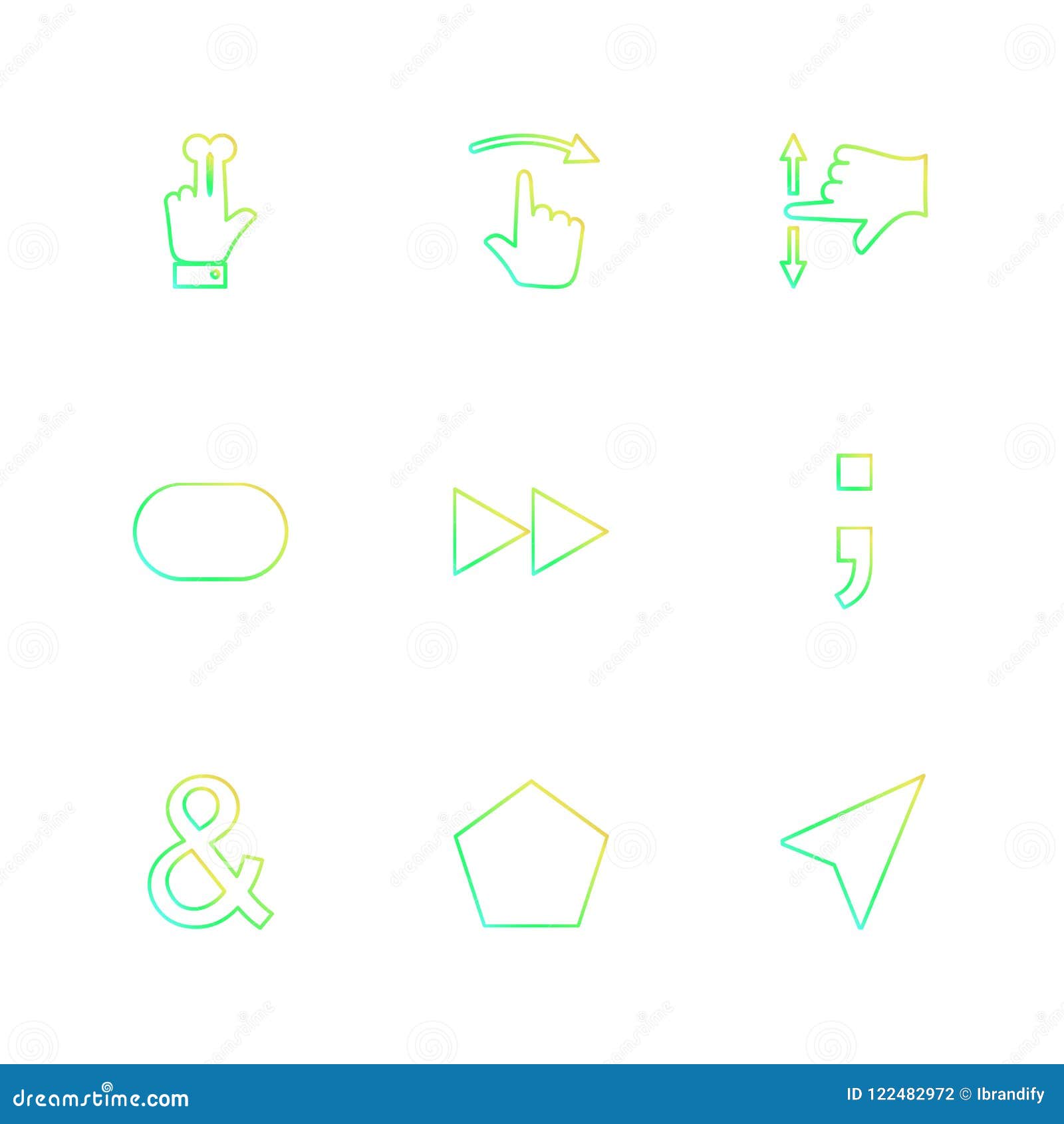 Hands , Pointer , Arrows , Directions , Eps Icons Set Vector Stock ...