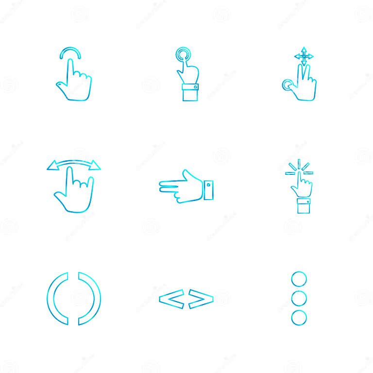 Hands , Pointer , Arrows , Directions , Eps Icons Set Vector Stock ...