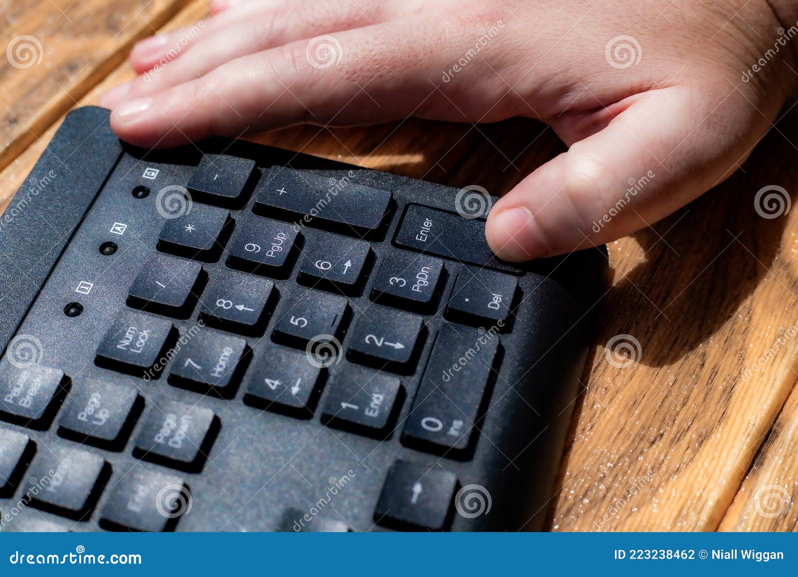 Hands Pointing Pressing Computer Keyboard Keys Typewriting New Ideas ...