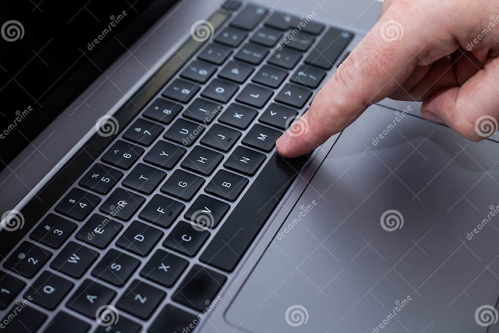 Hands Pointing Pressing Computer Keyboard Keys Typewriting New Ideas ...