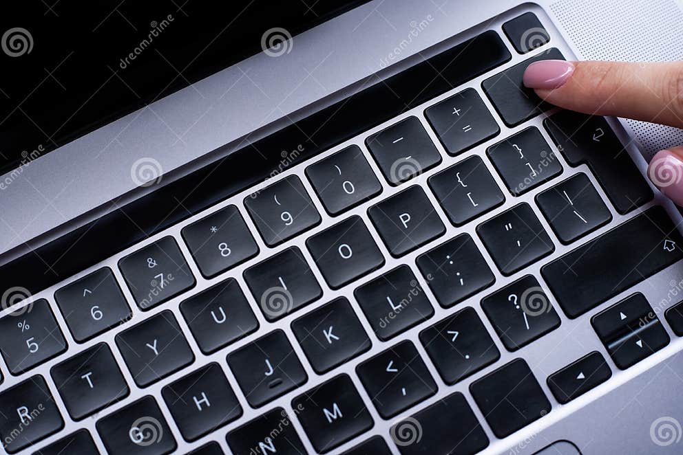 Hands Pointing Pressing Computer Keyboard Keys Typewriting New Ideas ...