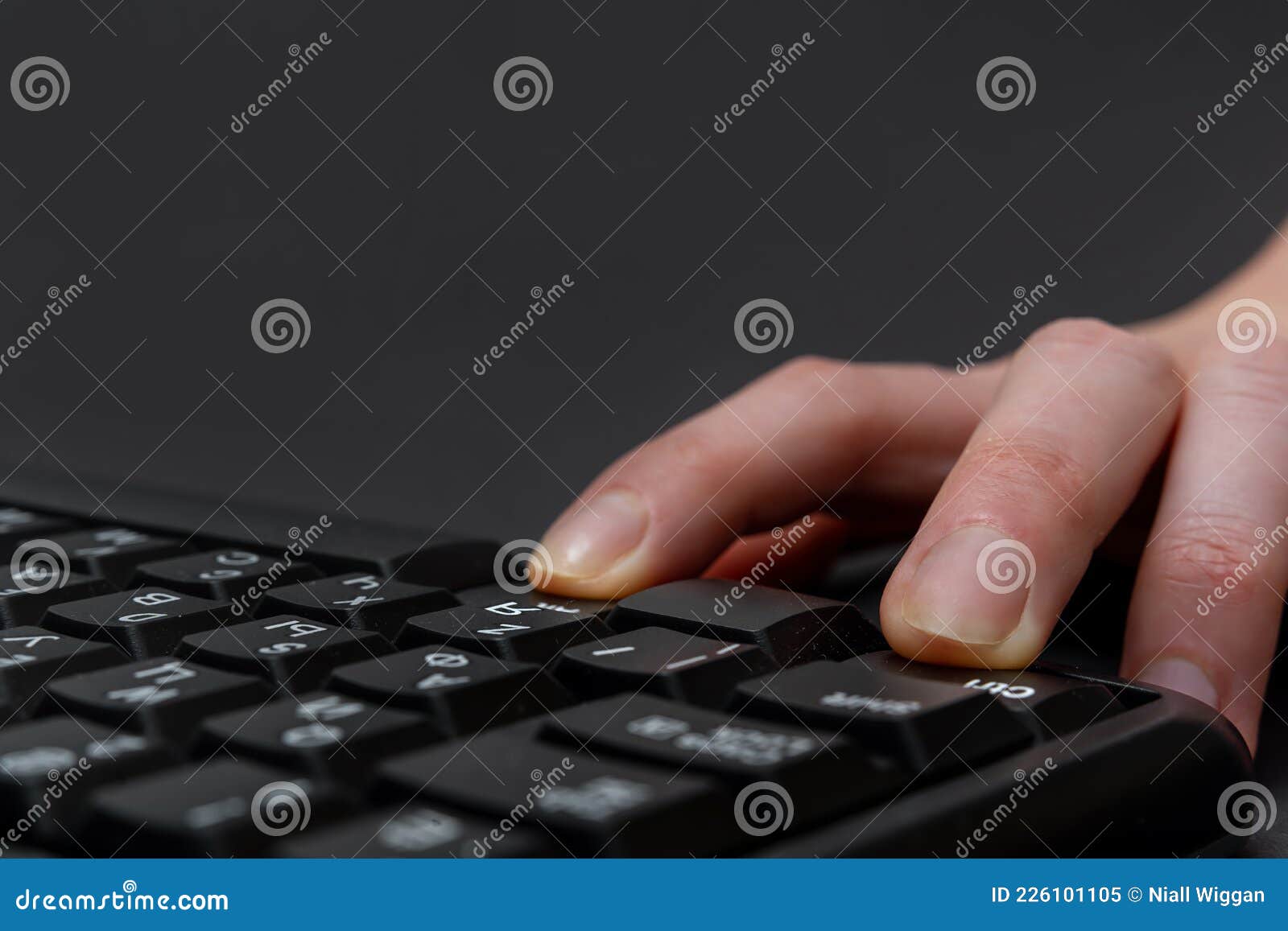 Hands Pointing Pressing Computer Keyboard Keys Typewriting New Ideas ...