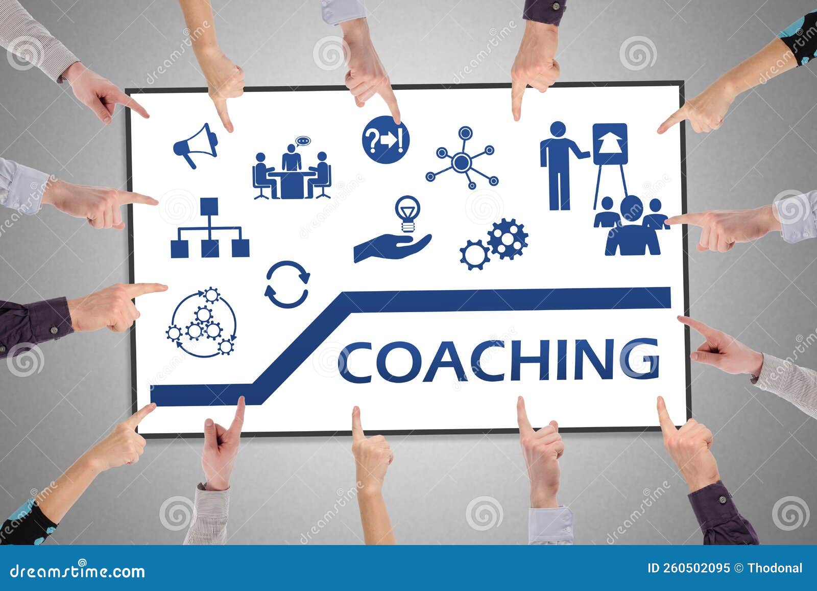 Coaching Concept on a Whiteboard Stock Image - Image of manager ...