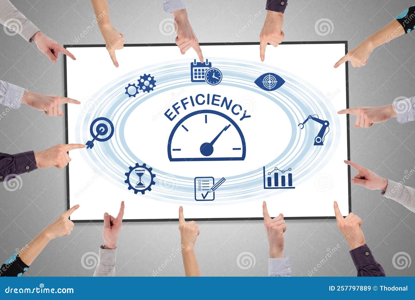 Efficiency Concept on a Whiteboard Stock Image - Image of business ...