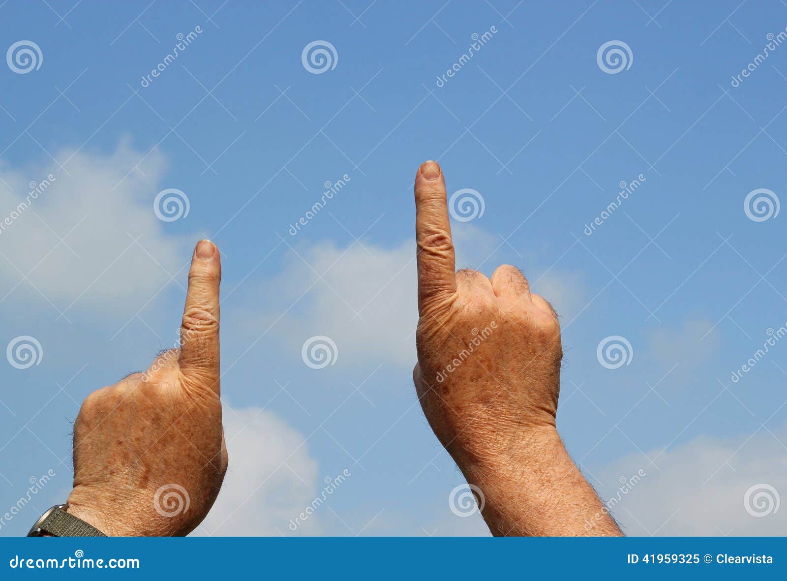 Hands pointing upwards. stock image. Image of fingers - 41959325