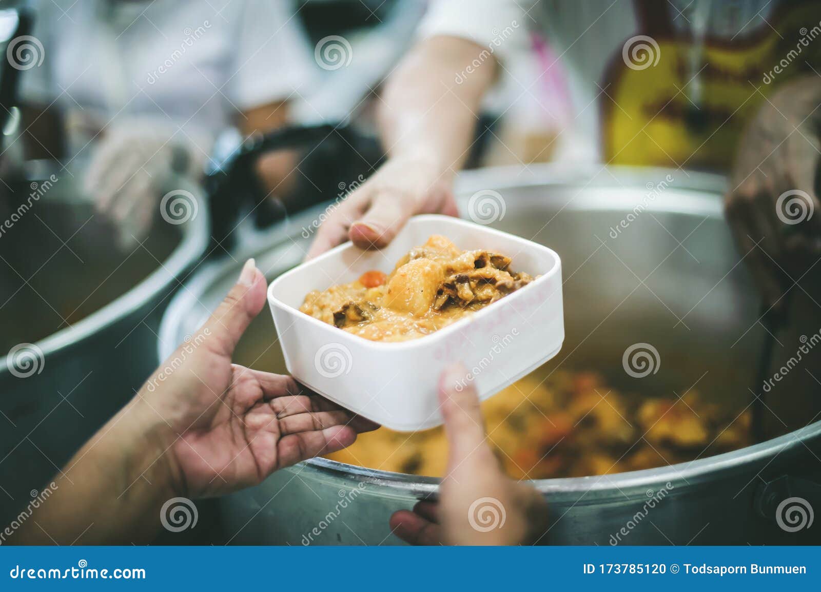 The Hands of the Poor Request Food Donations Donated by Philanthropists ...