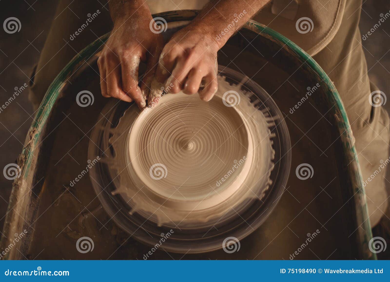 Hands of Potter Making a Pot Stock Photo - Image of creating, wheel ...