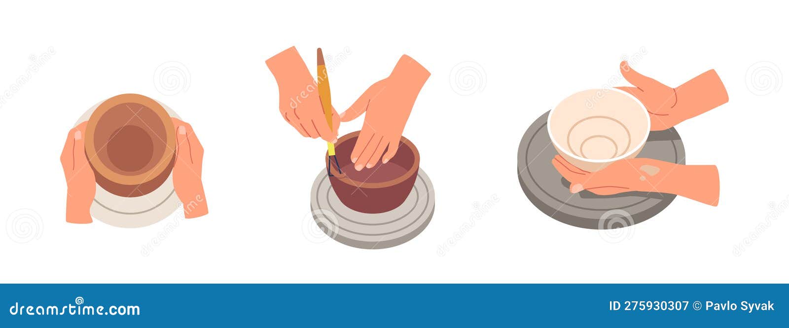 Hands of Potter Move in a Rhythmic Motion, Creating Stunning, Precision ...