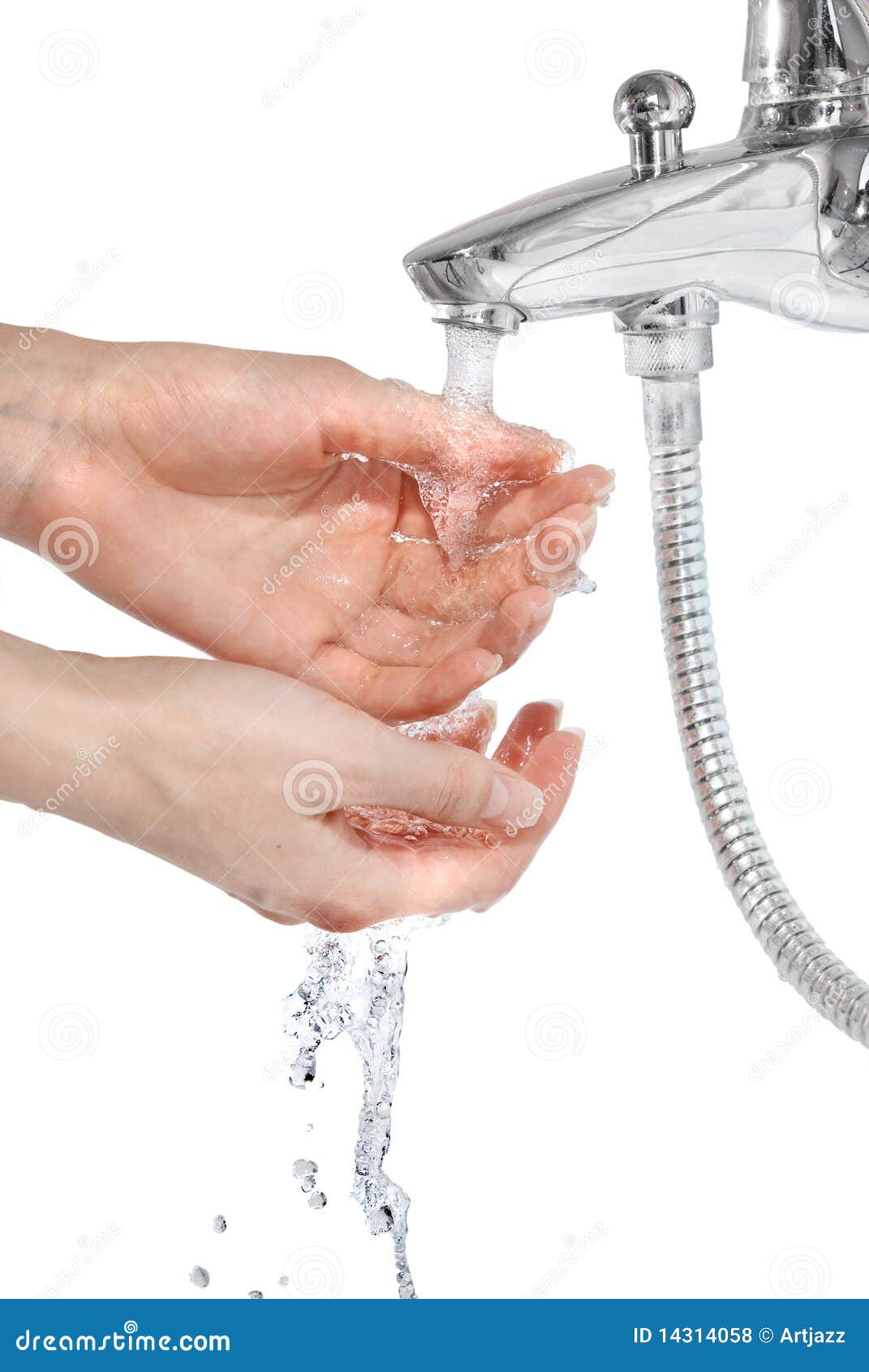 Hands with Pouring Water Isolated Stock Photo - Image of clear, healthy ...