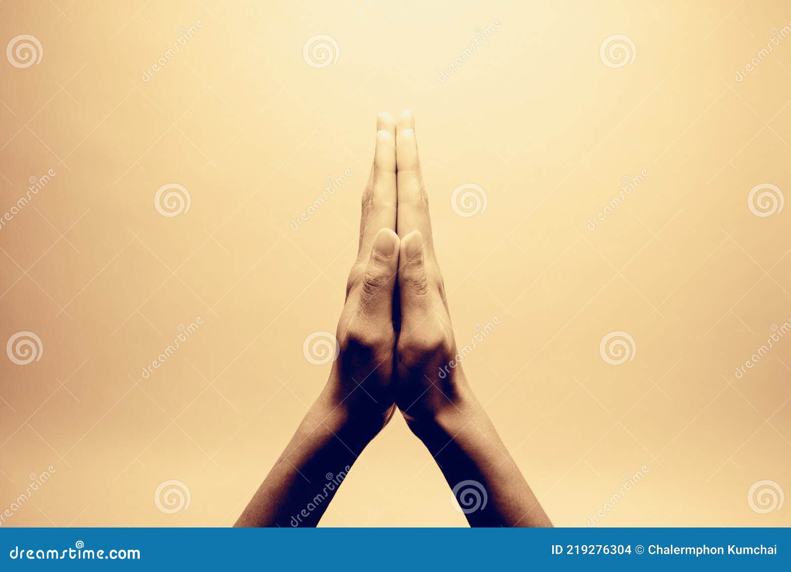 Hands Pray on a Brown Background. Stock Photo - Image of meditation ...