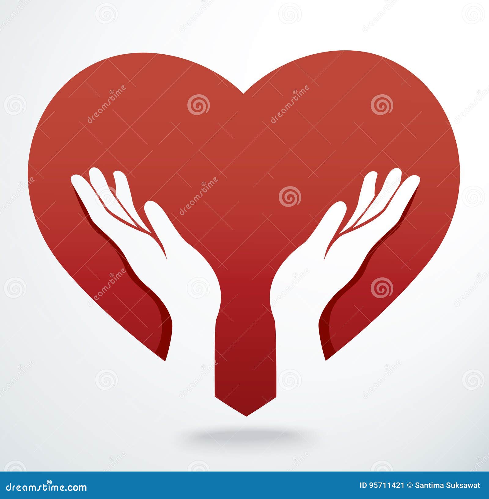 Hands Pray in a Heart Shape Vector Stock Vector - Illustration of faith ...