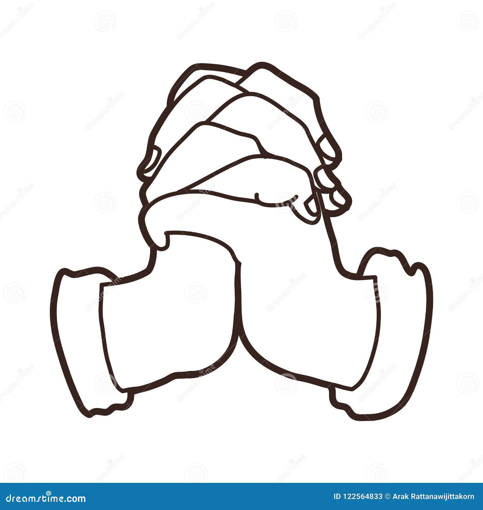 Hands In Prayer And Cross Isolated. Prayer Religion Vector Texture ...