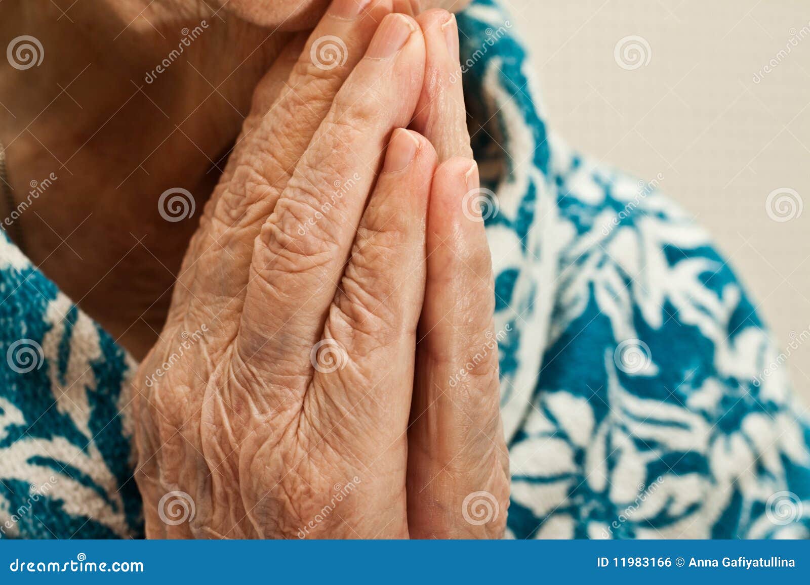 Hands in Prayer, an Old Woman Praying Stock Photo - Image of senior ...