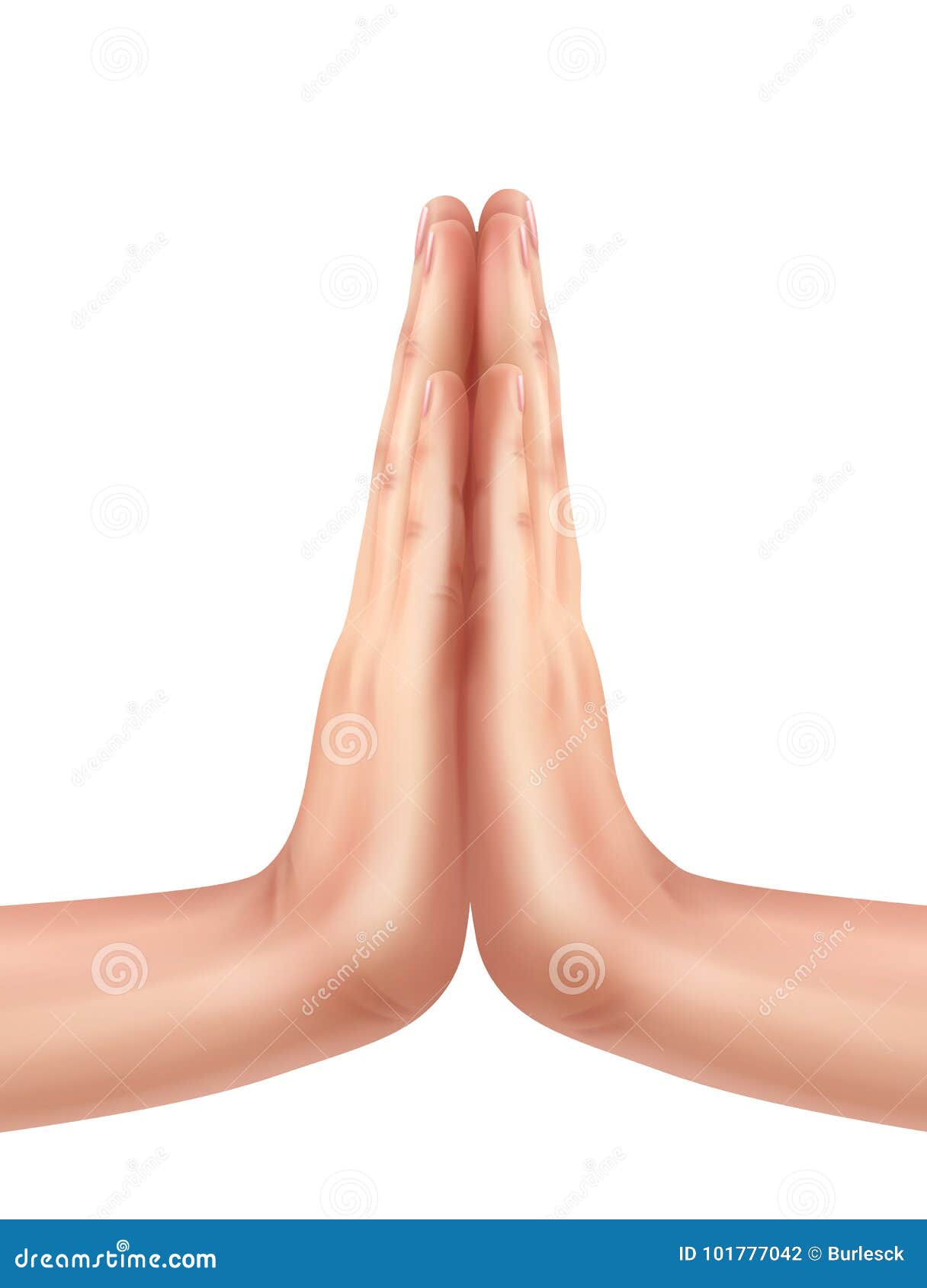 Hands in praying stock vector. Illustration of holy - 101777042