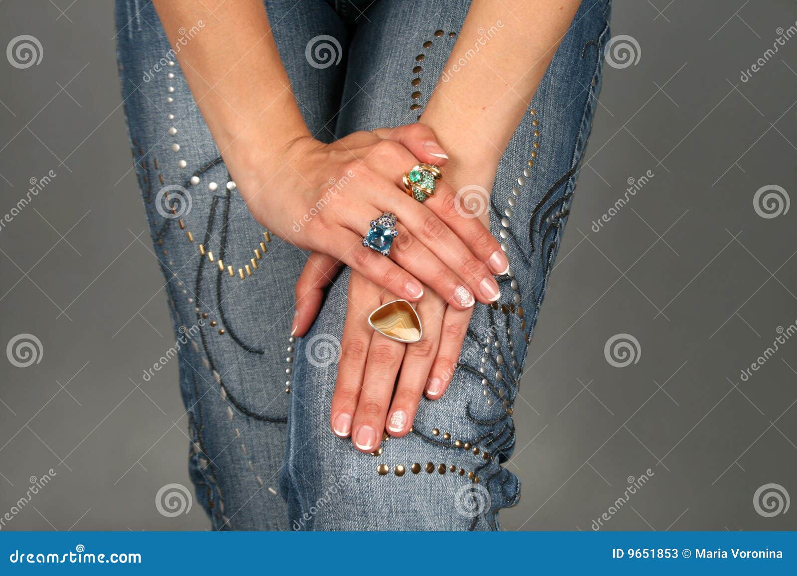 Hands with precious rings stock image. Image of yellow - 9651853