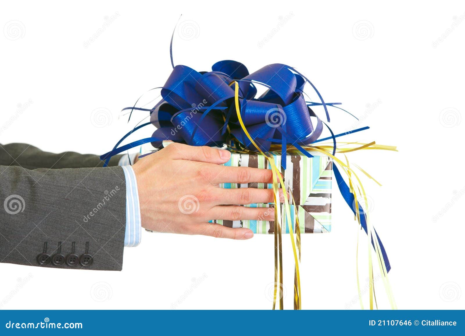Hands presenting gift stock photo. Image of male, holiday - 21107646