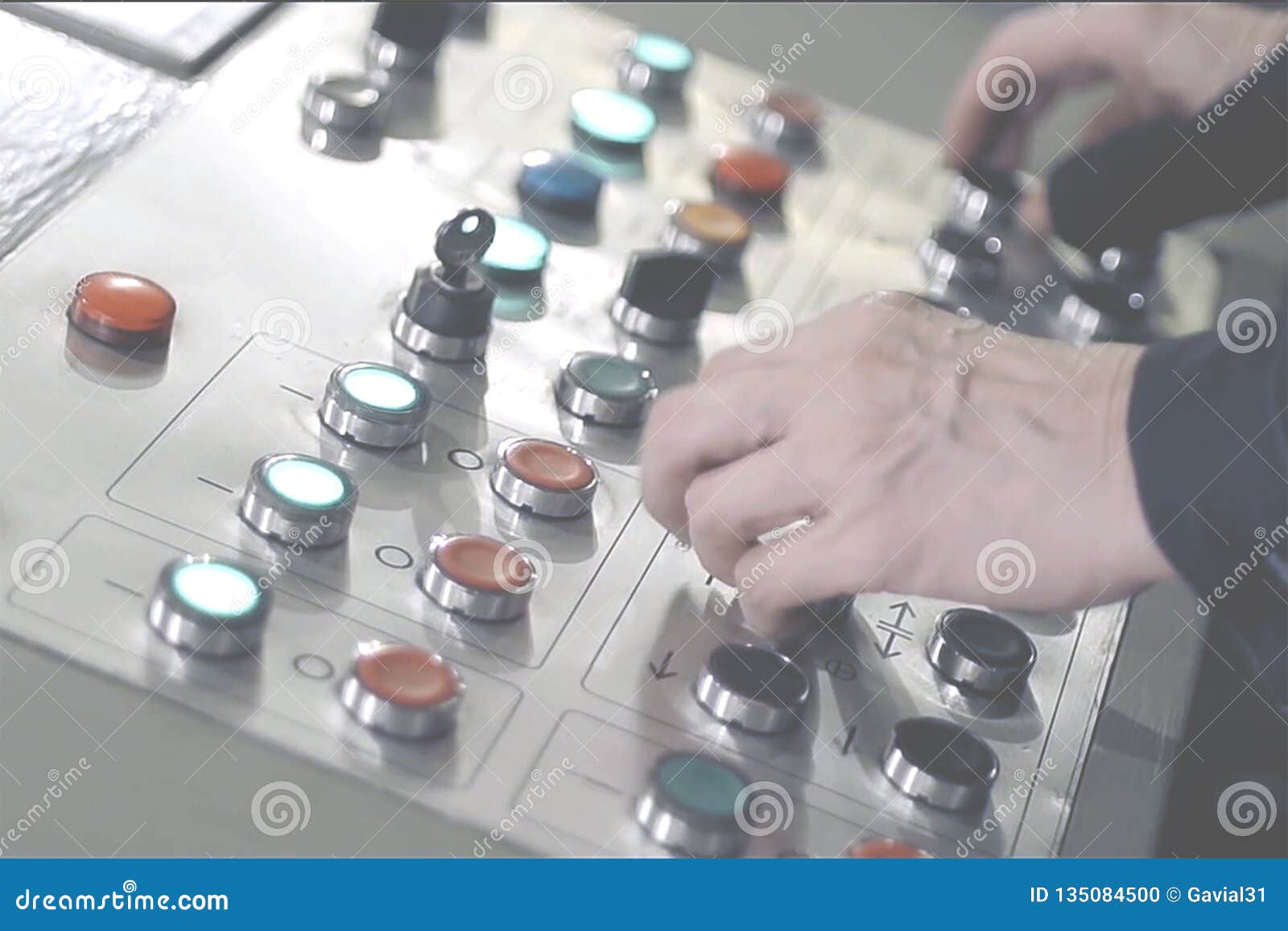 Hands Pressing Buttons on the Control Panel Stock Photo - Image of ...
