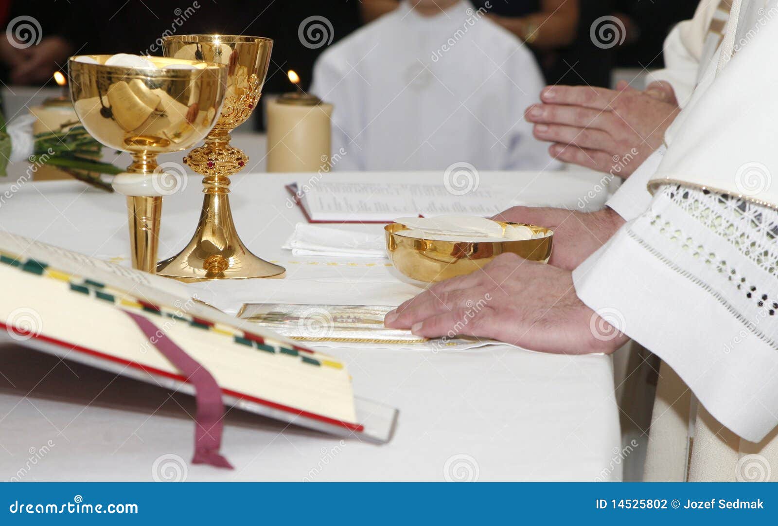 Hands of the Priest by the Mass Stock Photo - Image of hands, ceremony ...