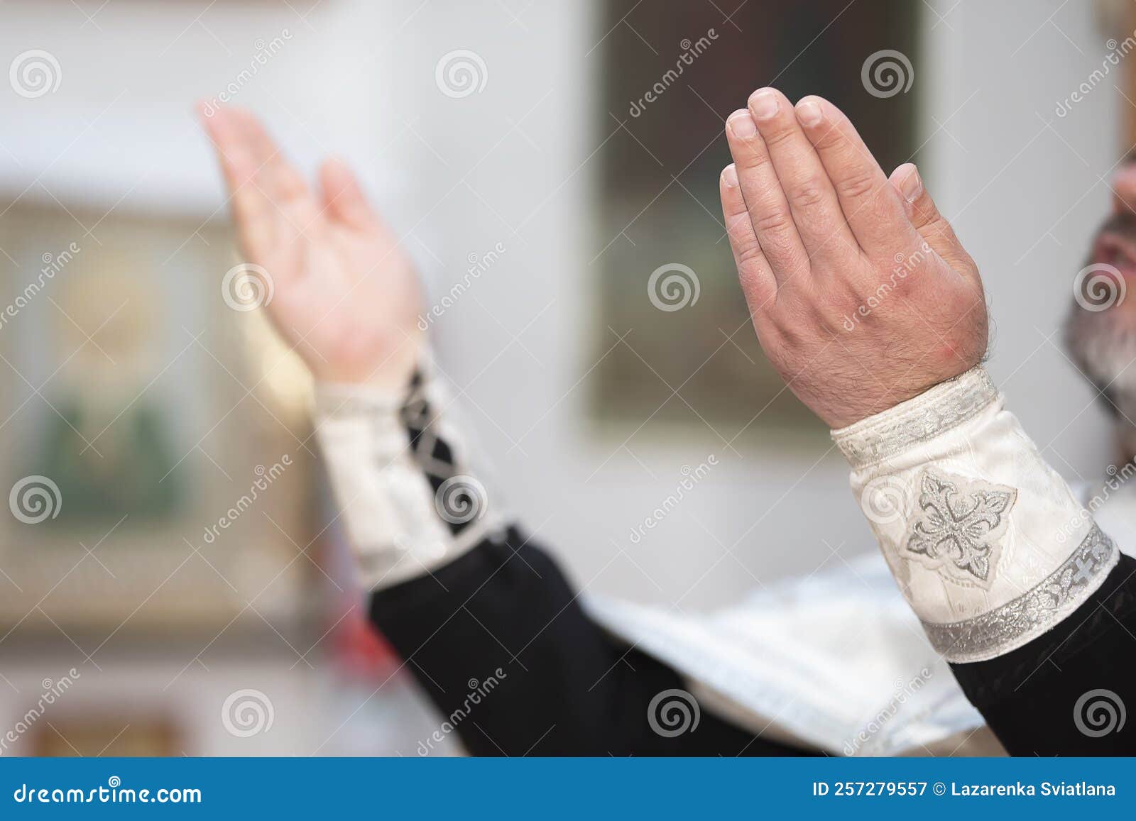 Hands of Priests during Mass Stock Image - Image of holding, eucharist ...