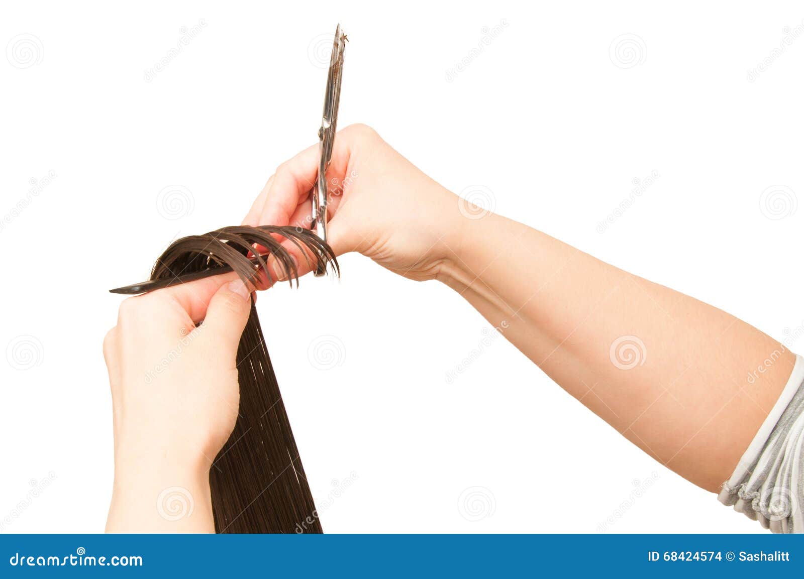 Hands of Professional Hair Stylist Stock Photo - Image of hair, fringe ...