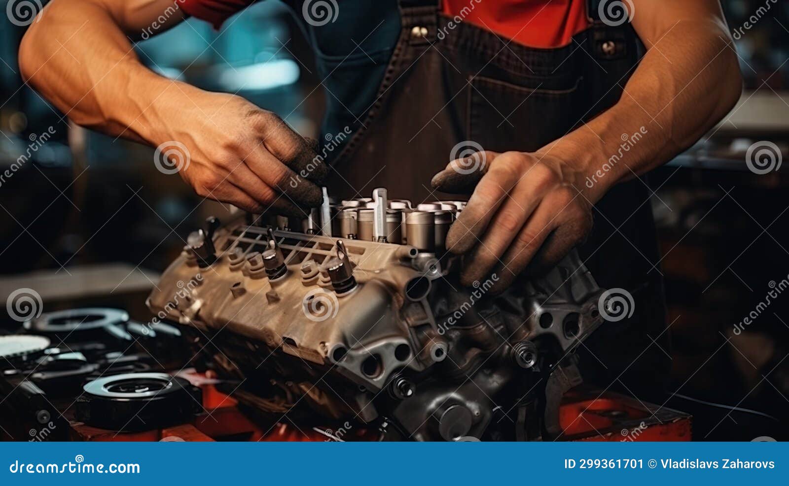 The Hands of a Professional Mechanic Who Concentrated with the Car ...